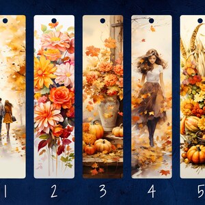 Autumn/fall Bookmarks Warm & Peaceful Set 1 - Etsy