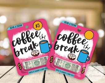 Thanks Latte Coffee Money Card Holders - Etsy