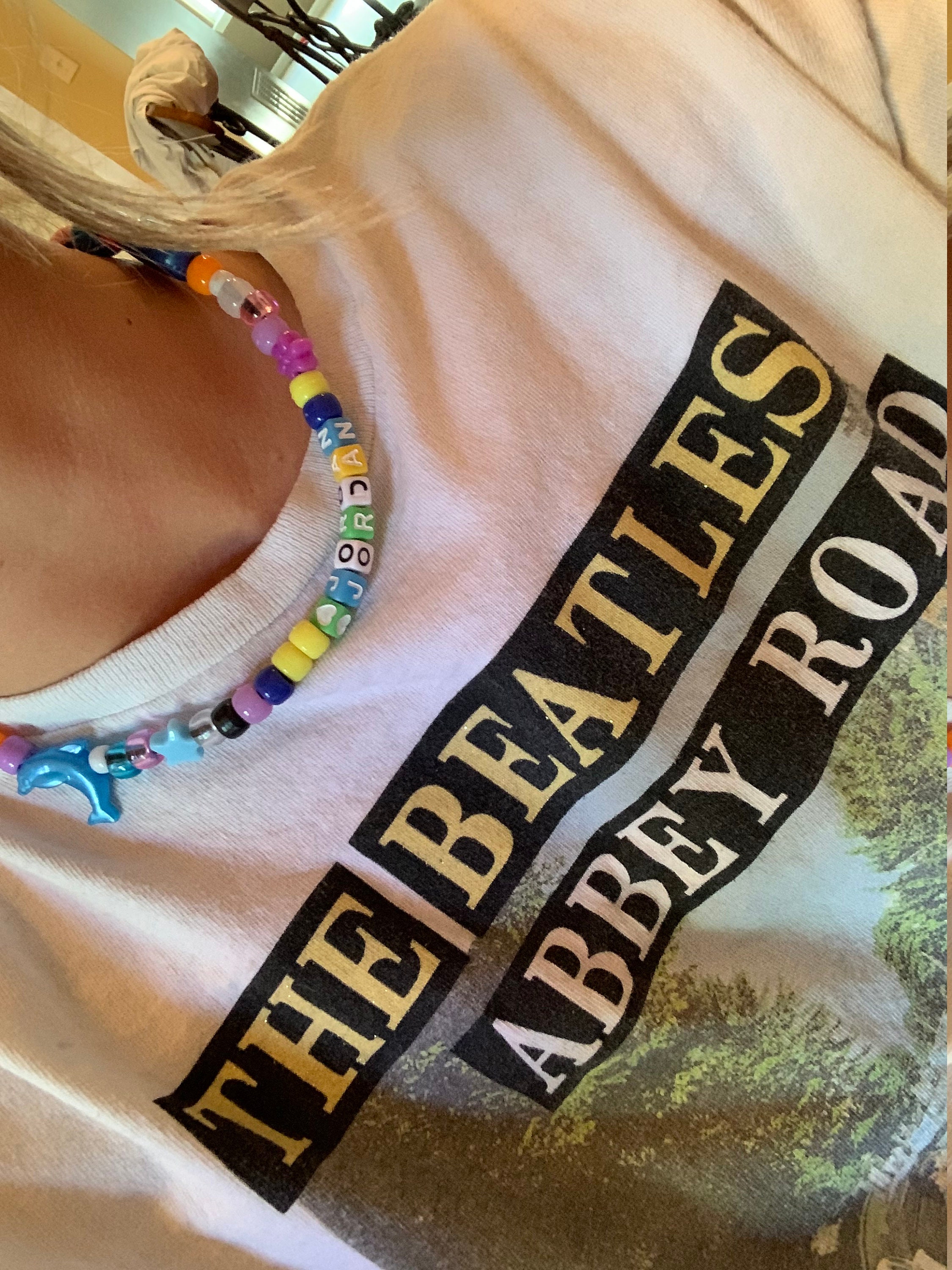 90s Inspired Beaded Necklace * Can Personalize * - Etsy