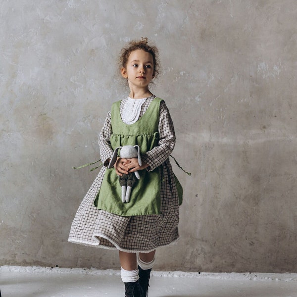 Girls Apron Dress - Etsy