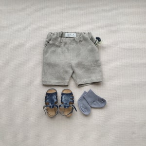 Boys Linen Outfit Toddler Boy Linen Vest and Shorts Set Double Breasted ...
