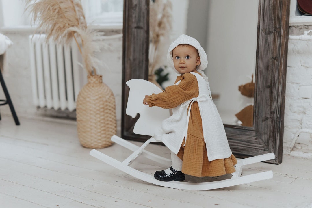 Baby Pinafore Dress Muslin Apron Dress Baby Girl Double Gauze Apron ...