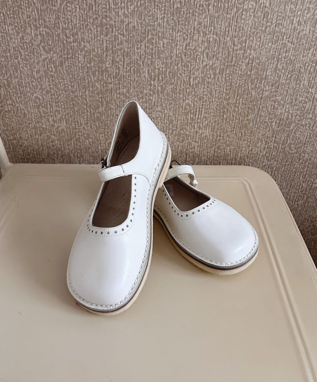 White Vintage Shoes for Girls White Mary Janes Shoes Cute Vintage Shoes ...