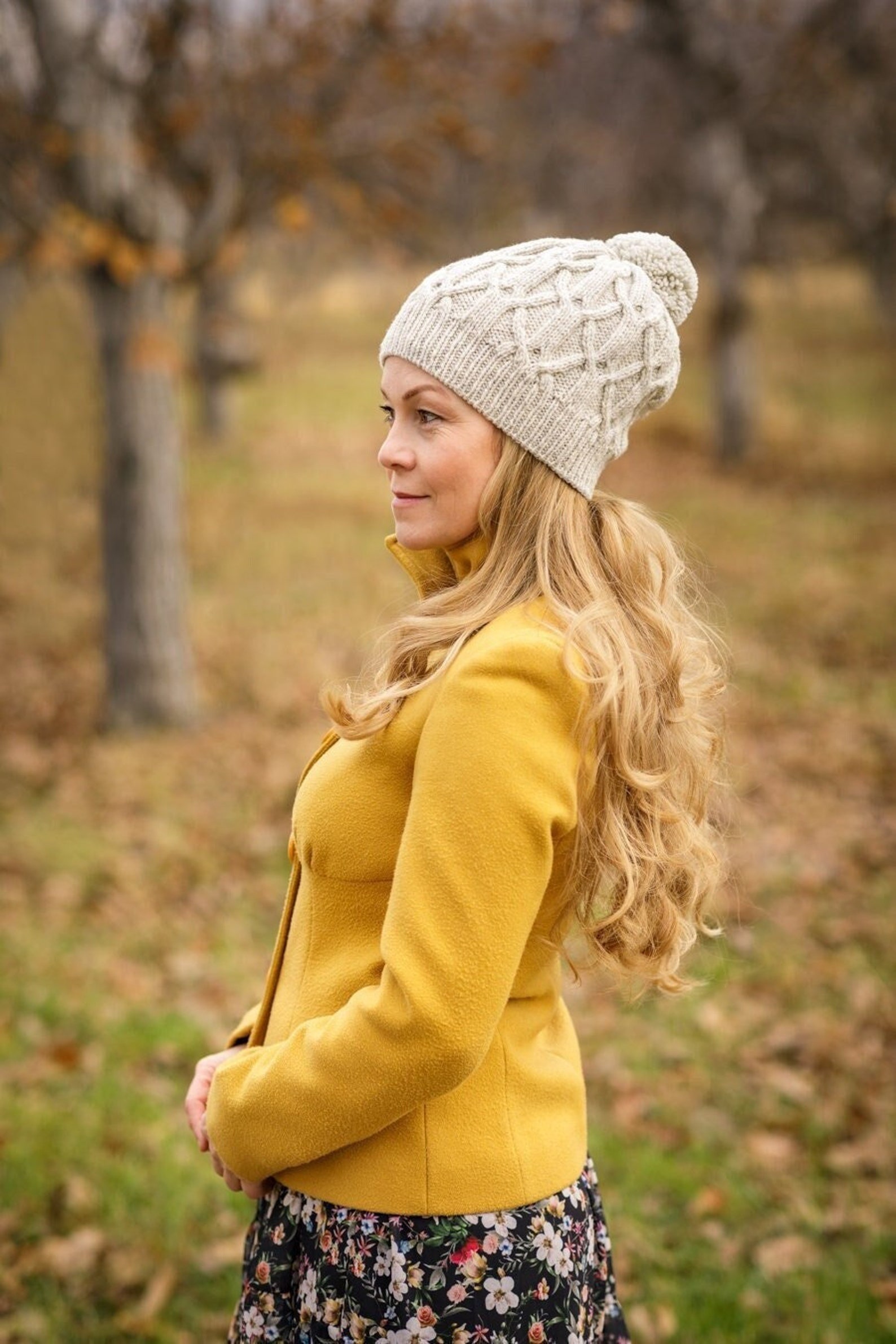 KNITTING PATTERN Carol Hat Knit Hat Pattern Knit Cabled Hat Pattern ...