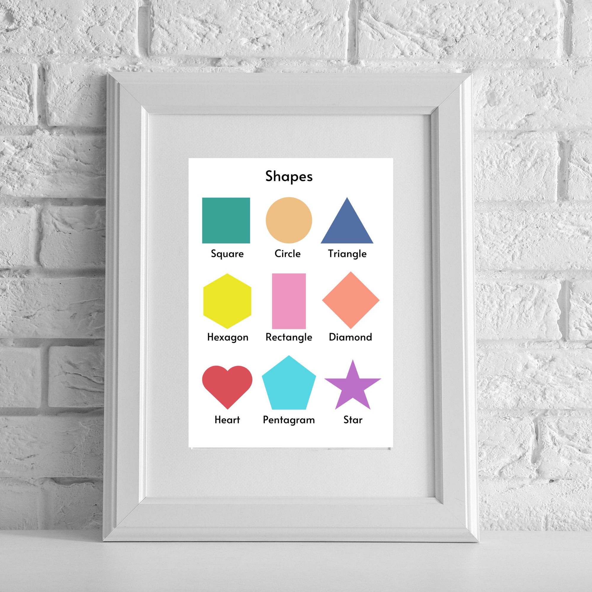 Set of 10 Toddler Educational Posters, Early Learning, Kids Education ...