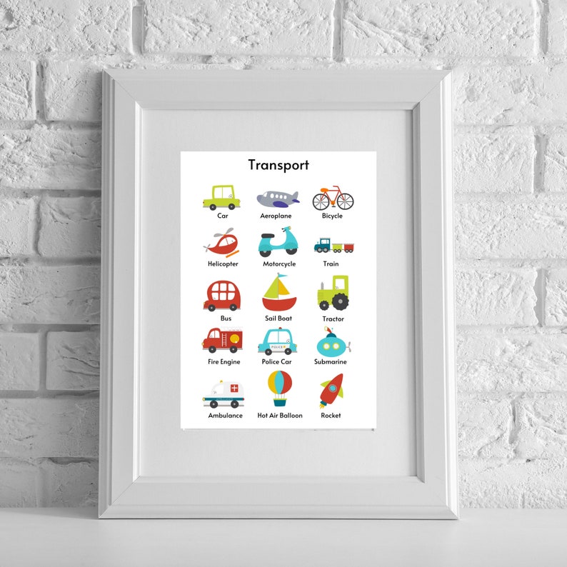 Set of 10 Toddler Educational Posters, Early Learning, Kids Education ...