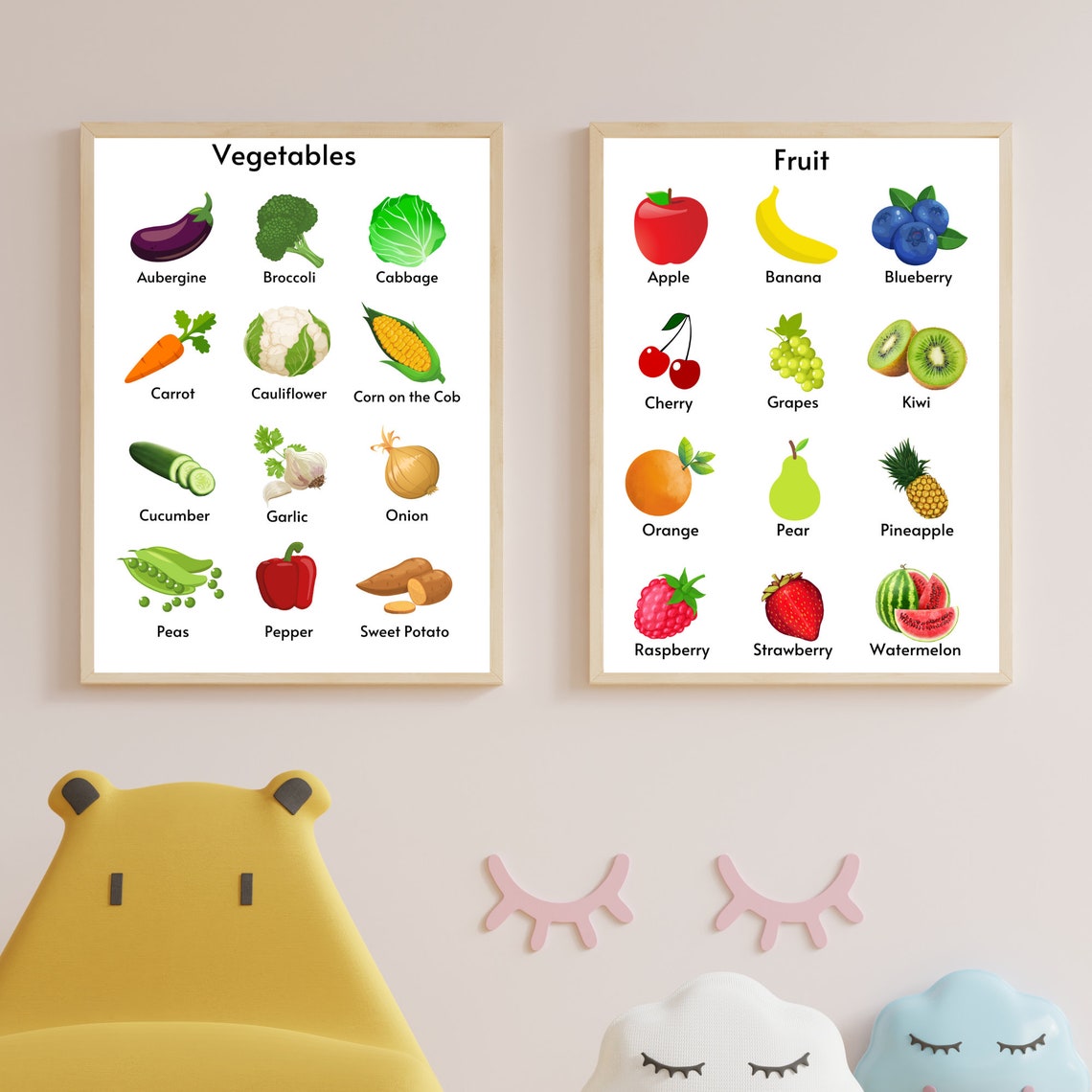 Toddler Learning Posters, Fruit & Veg Posters, Educational Poster ...