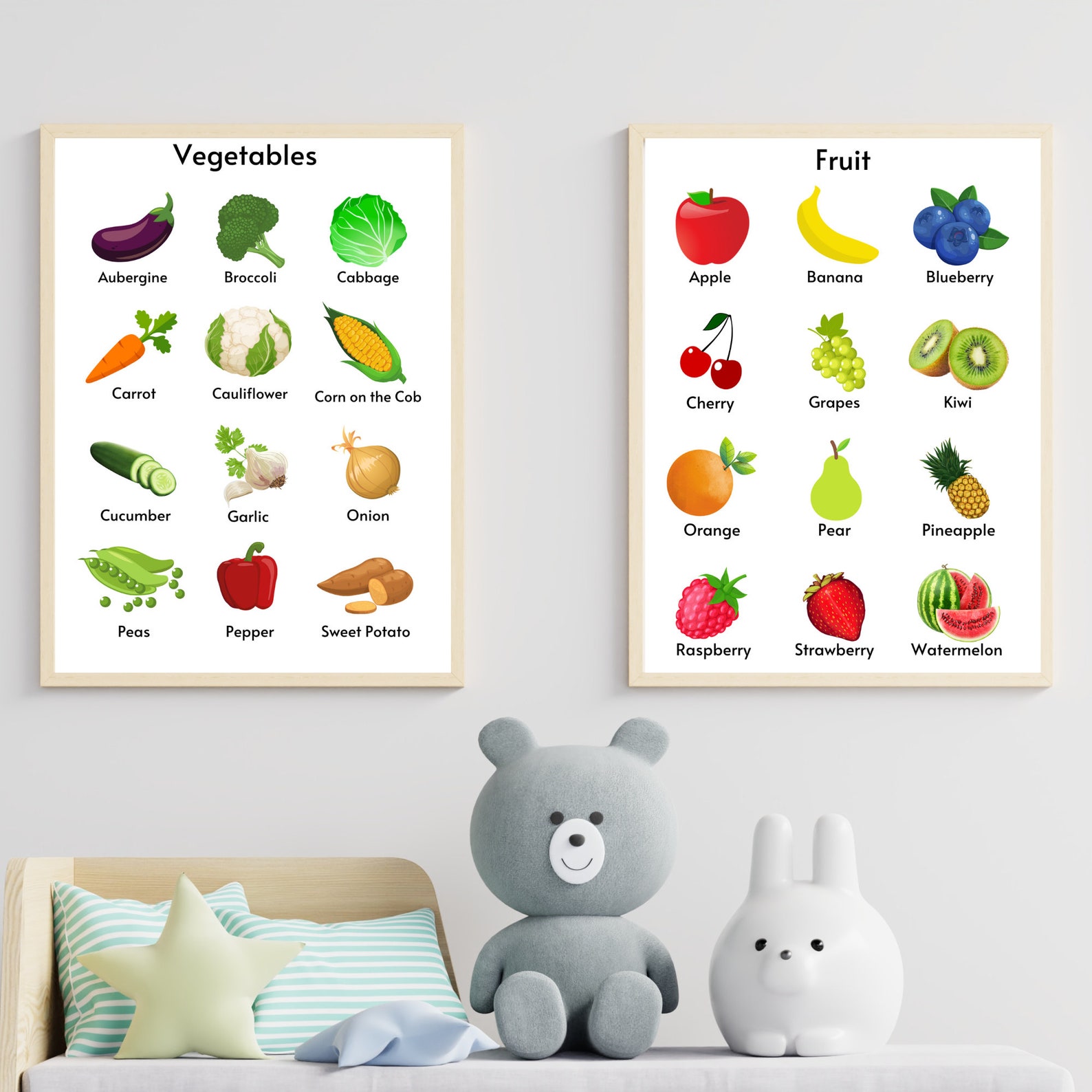 Toddler Learning Posters, Fruit & Veg Posters, Educational Poster ...