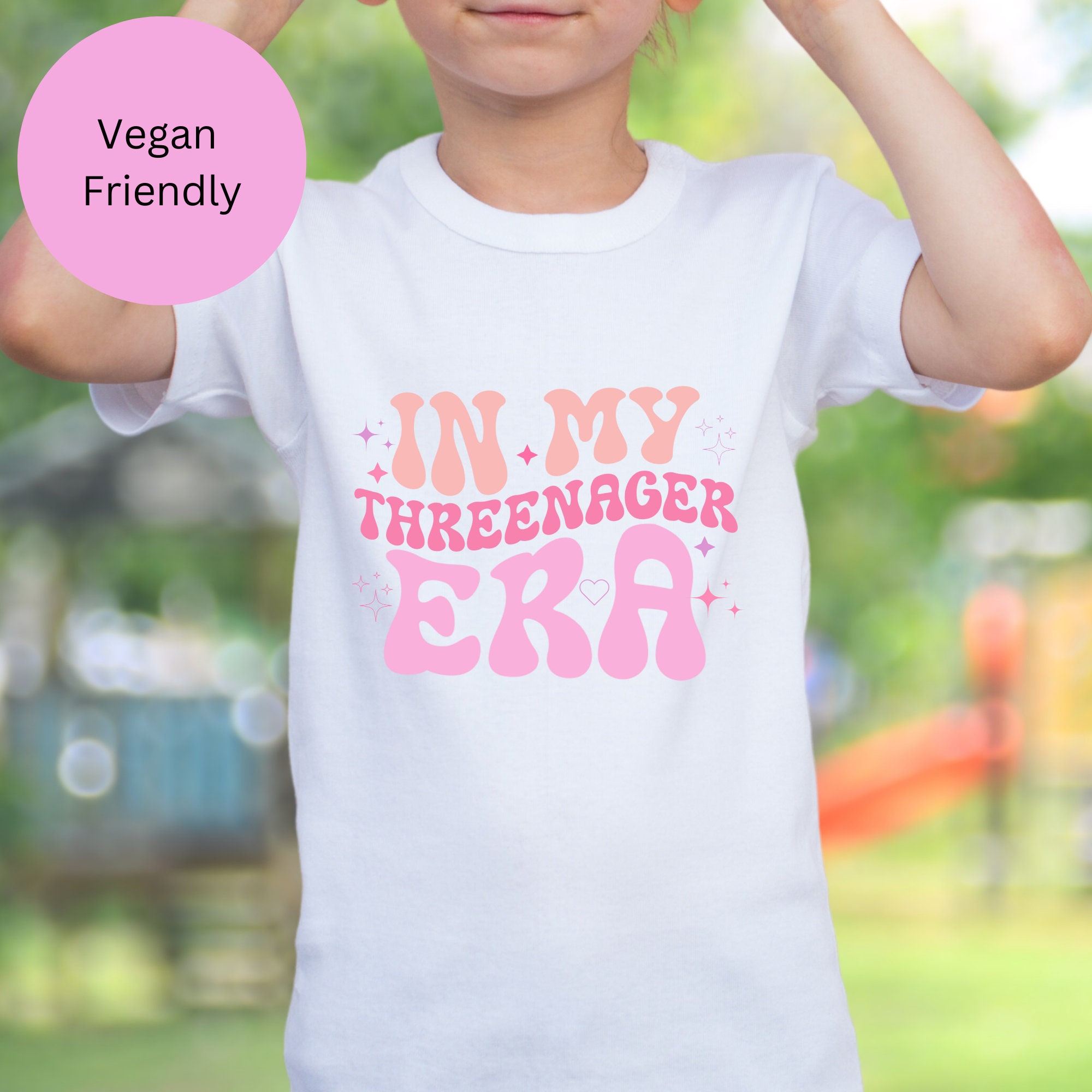 In My Threenager Era Organic Cotton T-shirt, Toddler Girl T-shirt ...