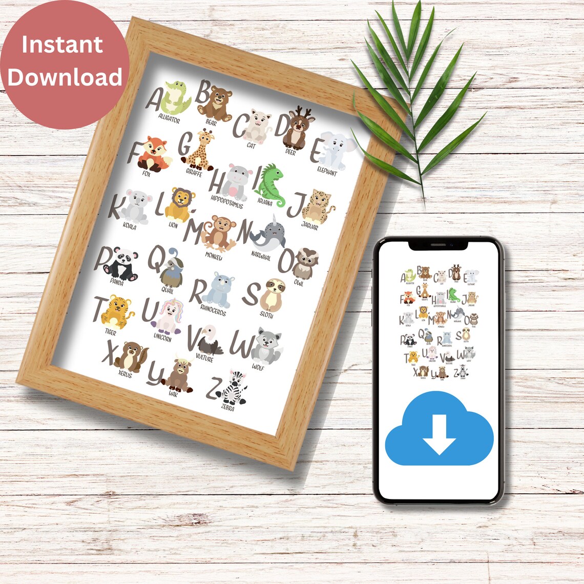Animal Alphabet Flashcards & Poster Bundle, ABC Flashcards, Alphabet ...