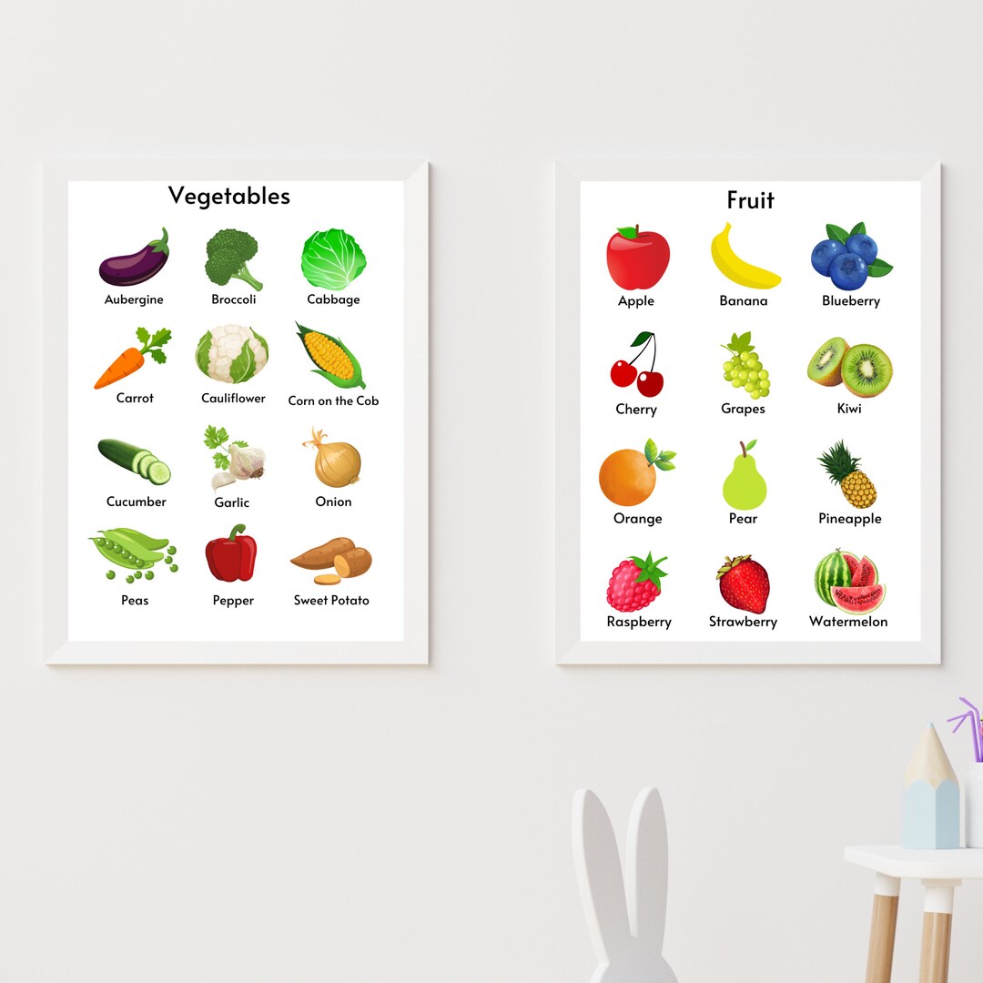 Toddler Learning Posters, Fruit & Veg Posters, Educational Poster ...