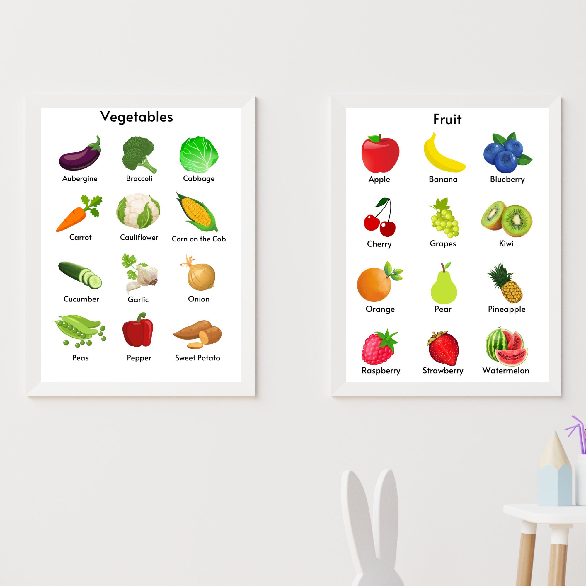 Toddler Learning Posters, Fruit & Veg Posters, Educational Poster ...