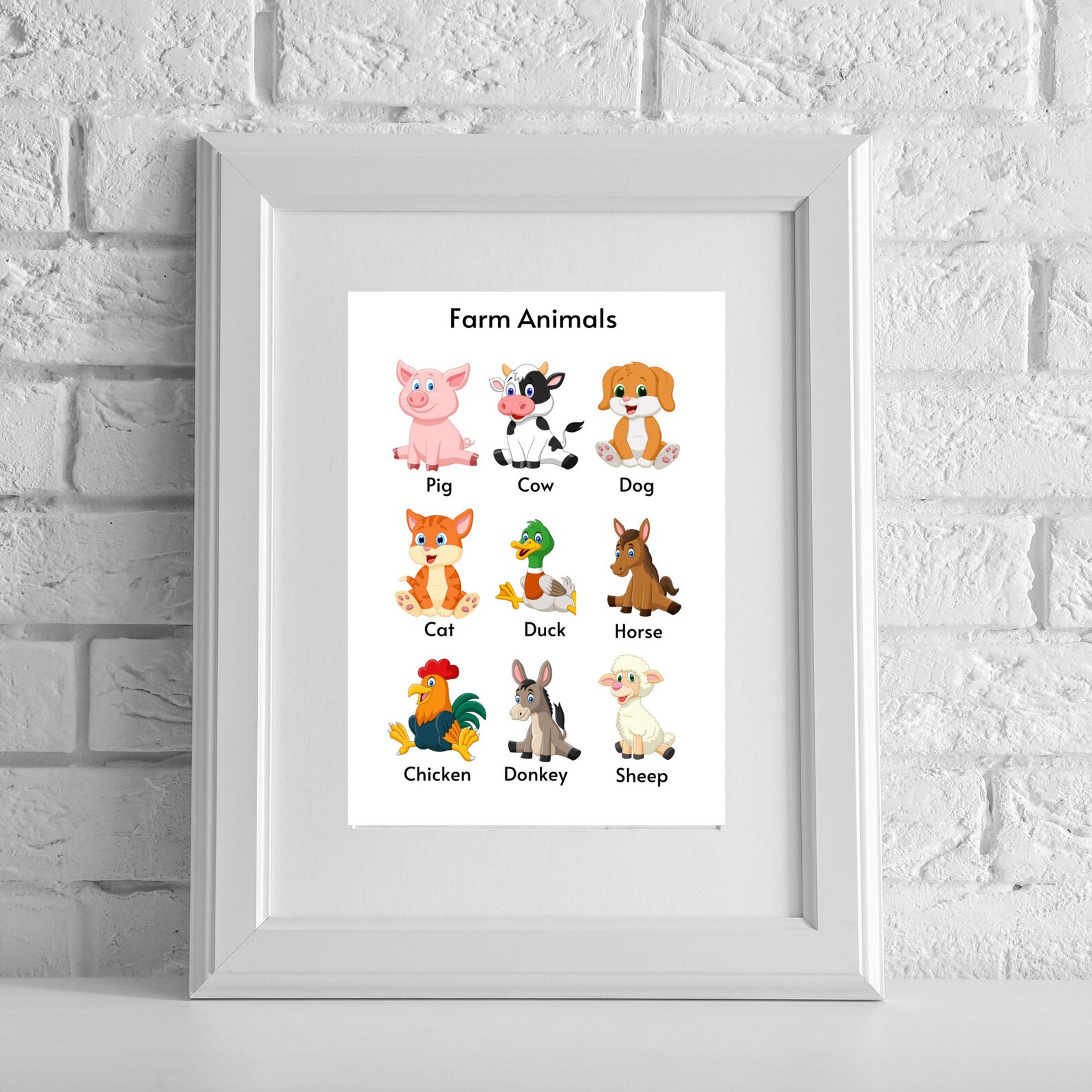 Set of 10 Toddler Educational Posters, Early Learning, Kids Education ...