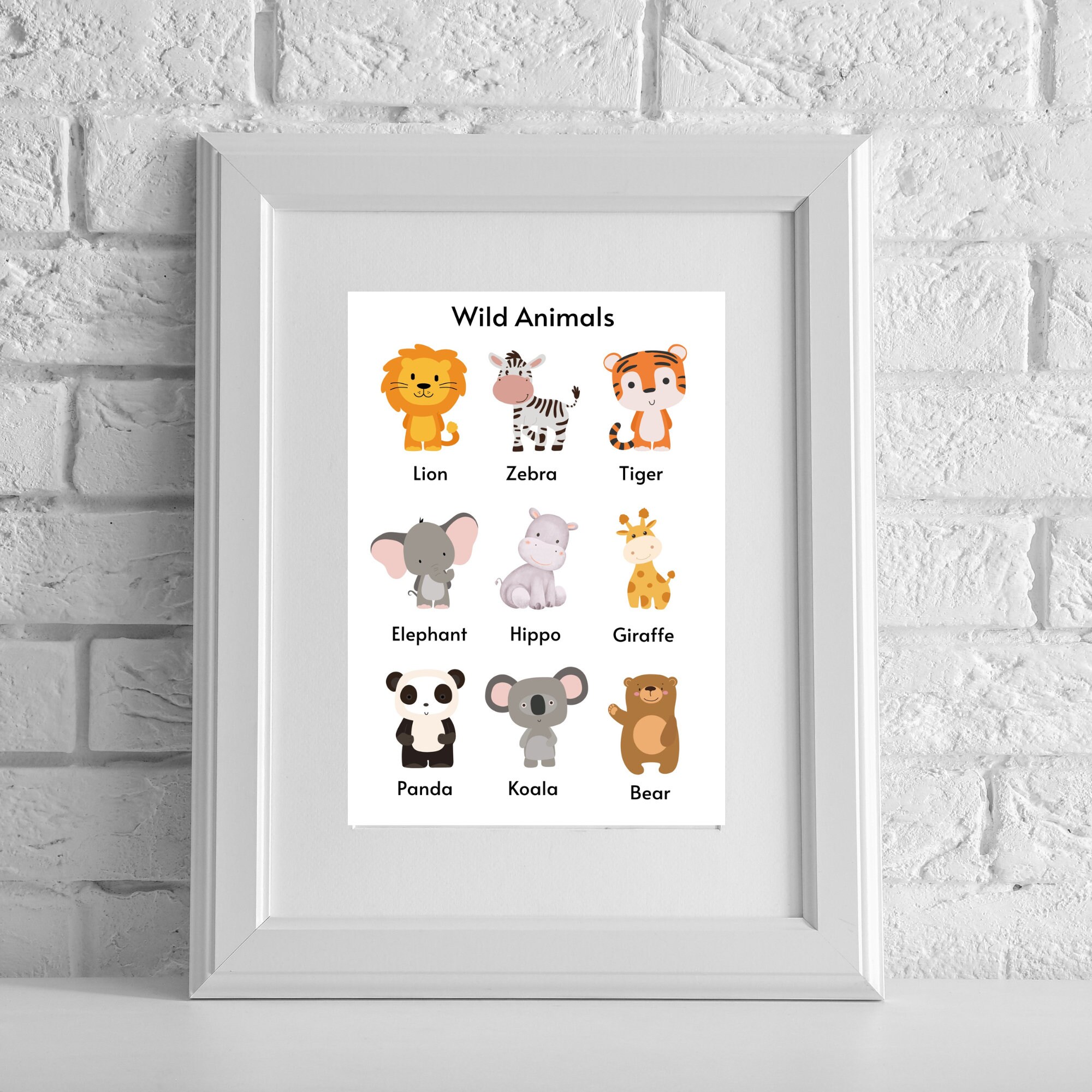 Set of 10 Toddler Educational Posters, Early Learning, Kids Education ...