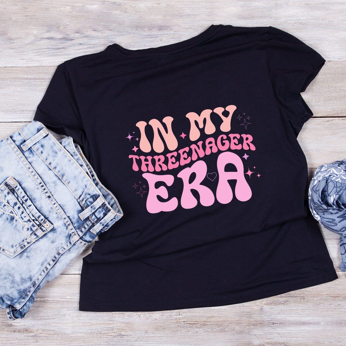 In My Threenager Era Organic Cotton T-shirt, Toddler Girl T-shirt ...