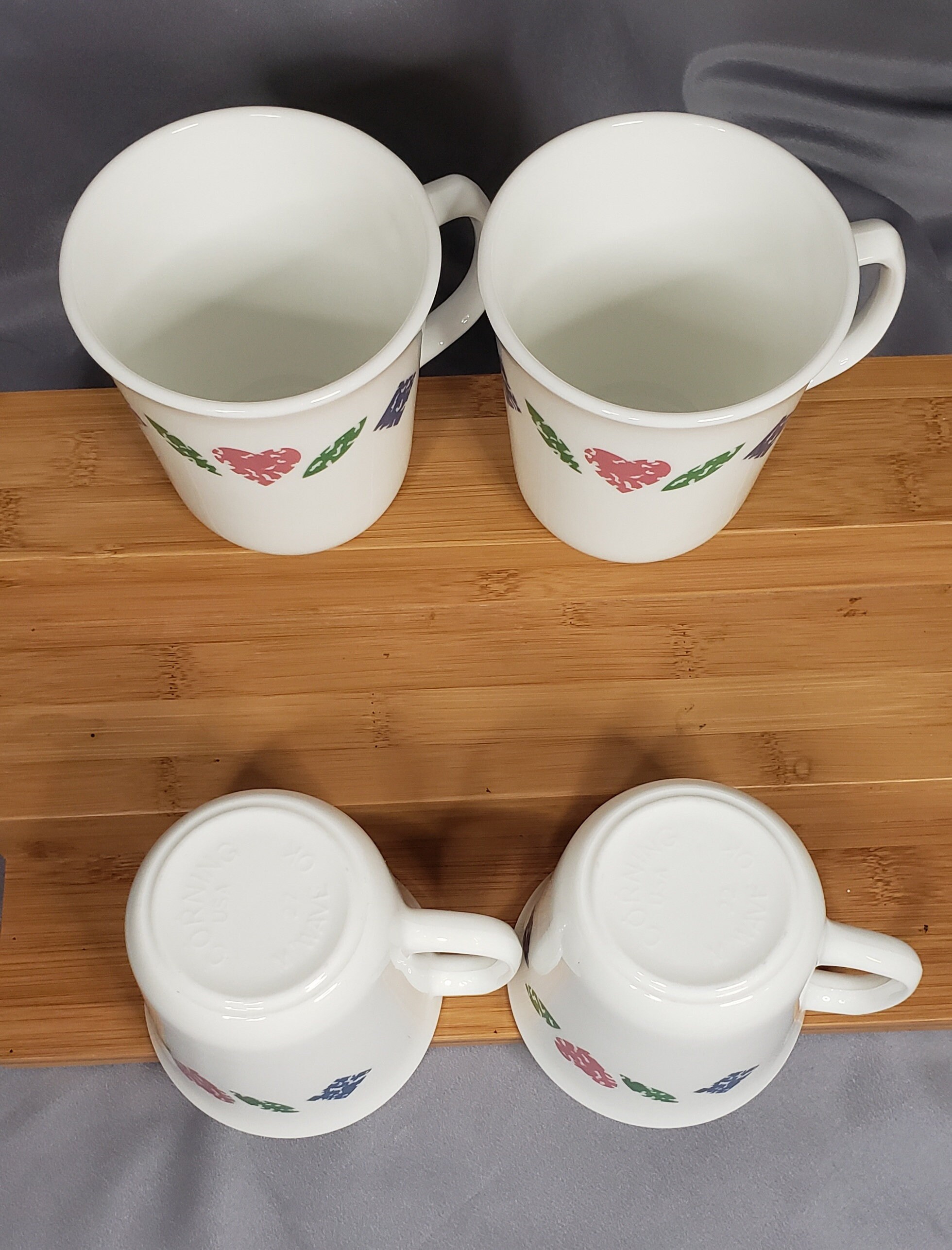Corelle - "quilt Pattern" - Set of 4 Coffee/tea Mugs 4 1/2" - Etsy