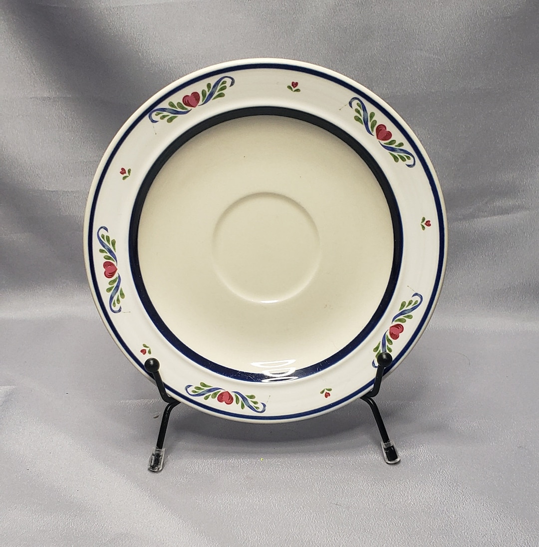 Tienshan Stoneware hearts & Scrolls folk - Etsy