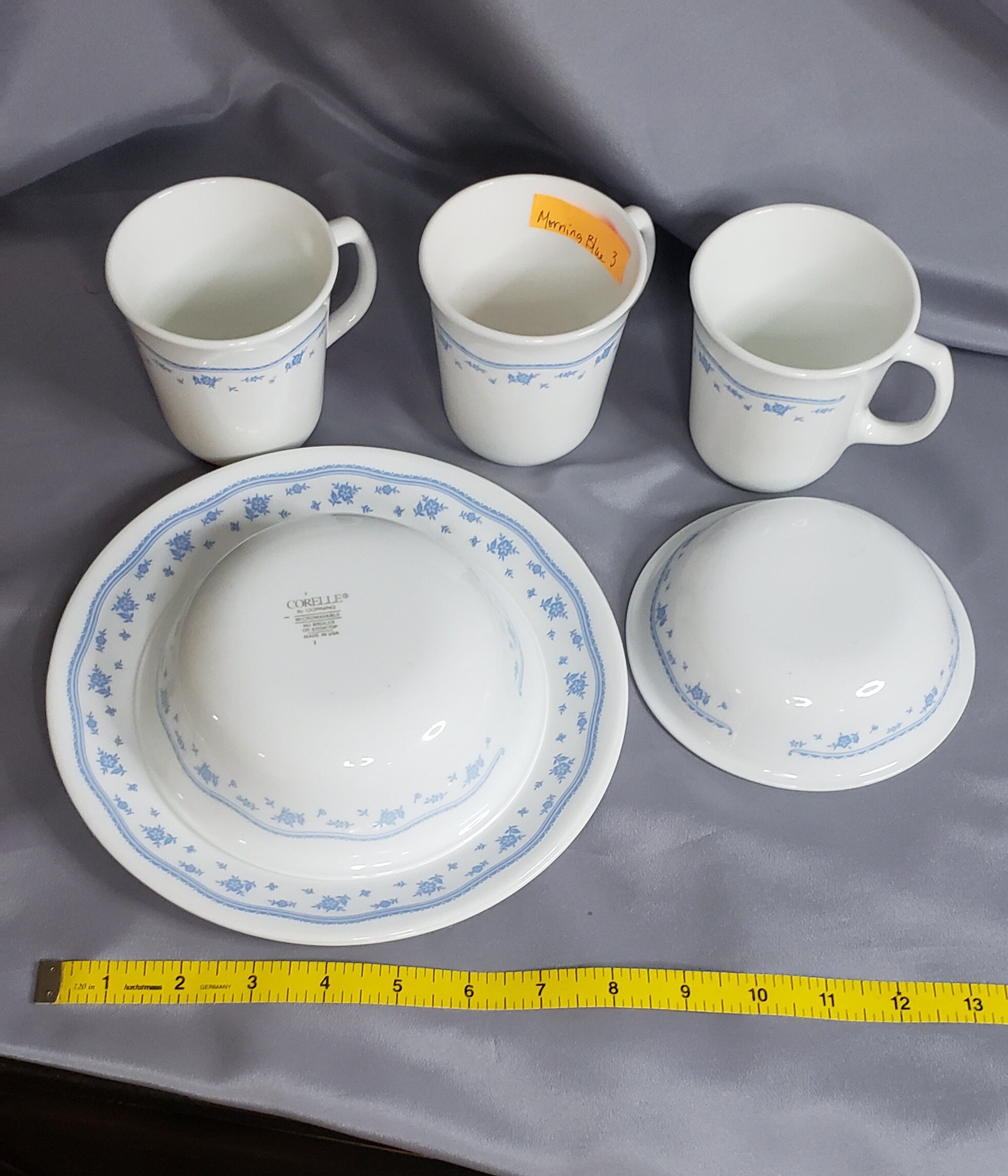 Corelle morning Blue 7 Piece-set - Etsy