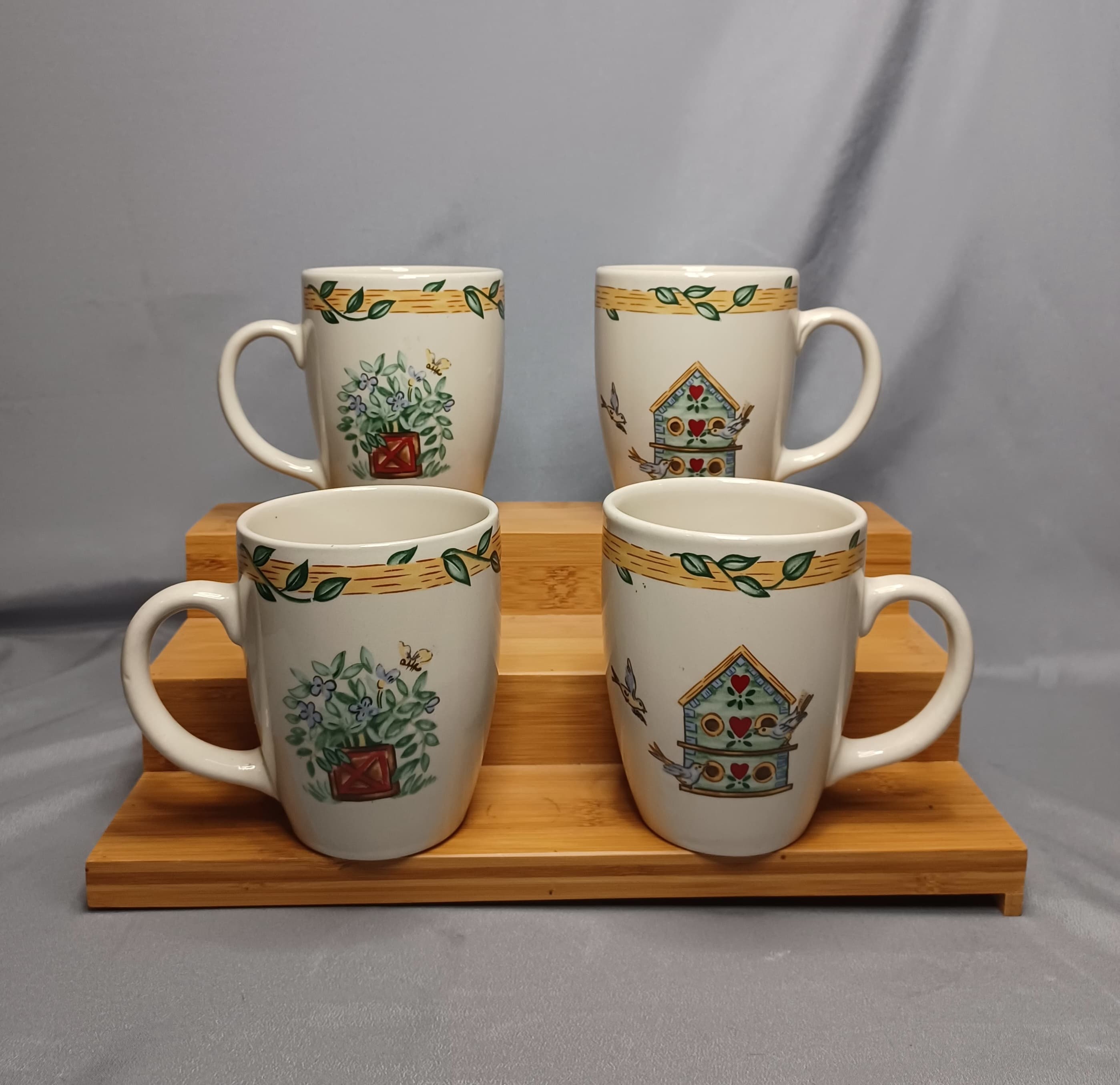 Thomson Pottery birdhouse china Set of 4 - Etsy