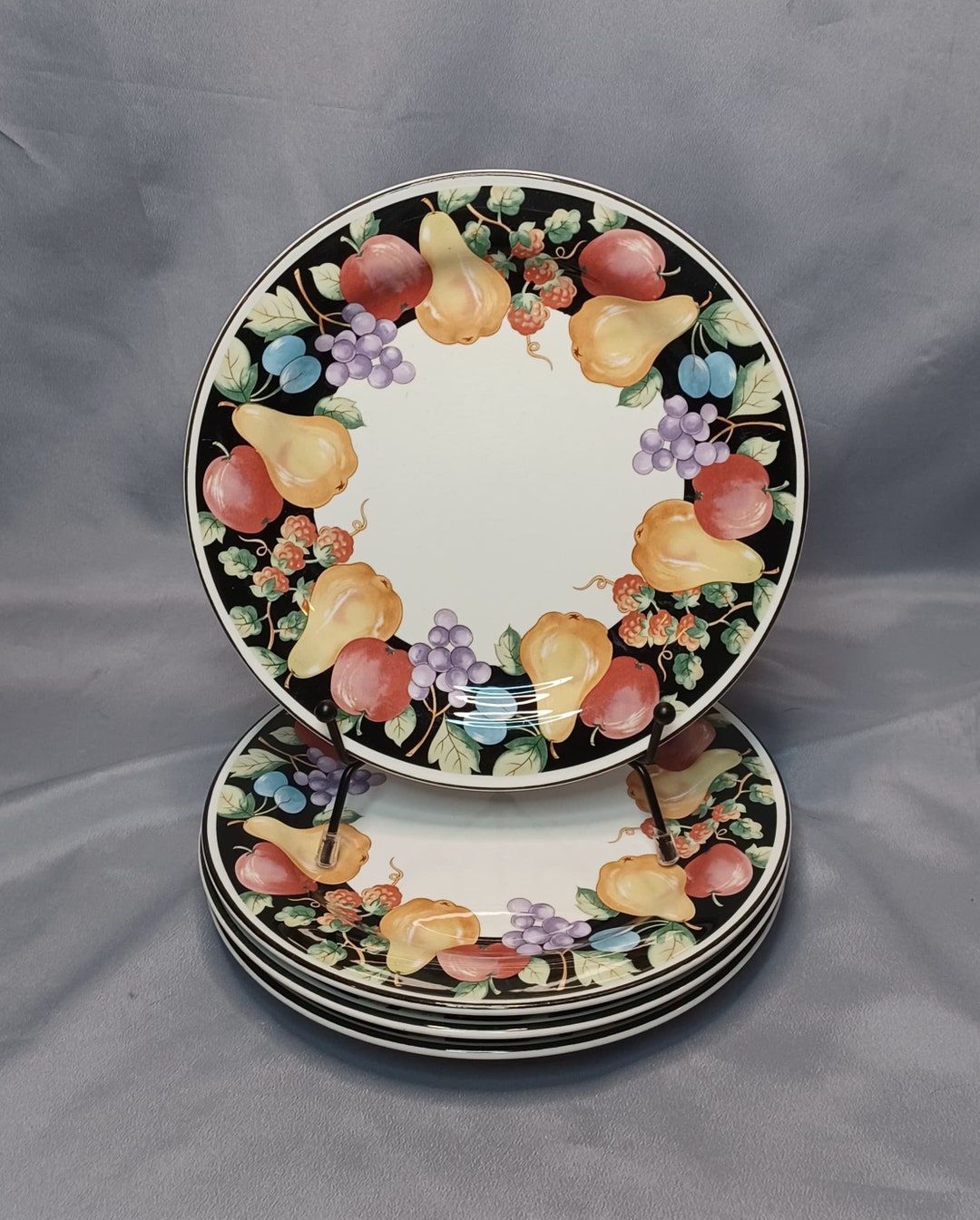 Sango - "fanciful Fruit" #3968 - Set of 4 Bread & Butter Plates 6 1/4 ...