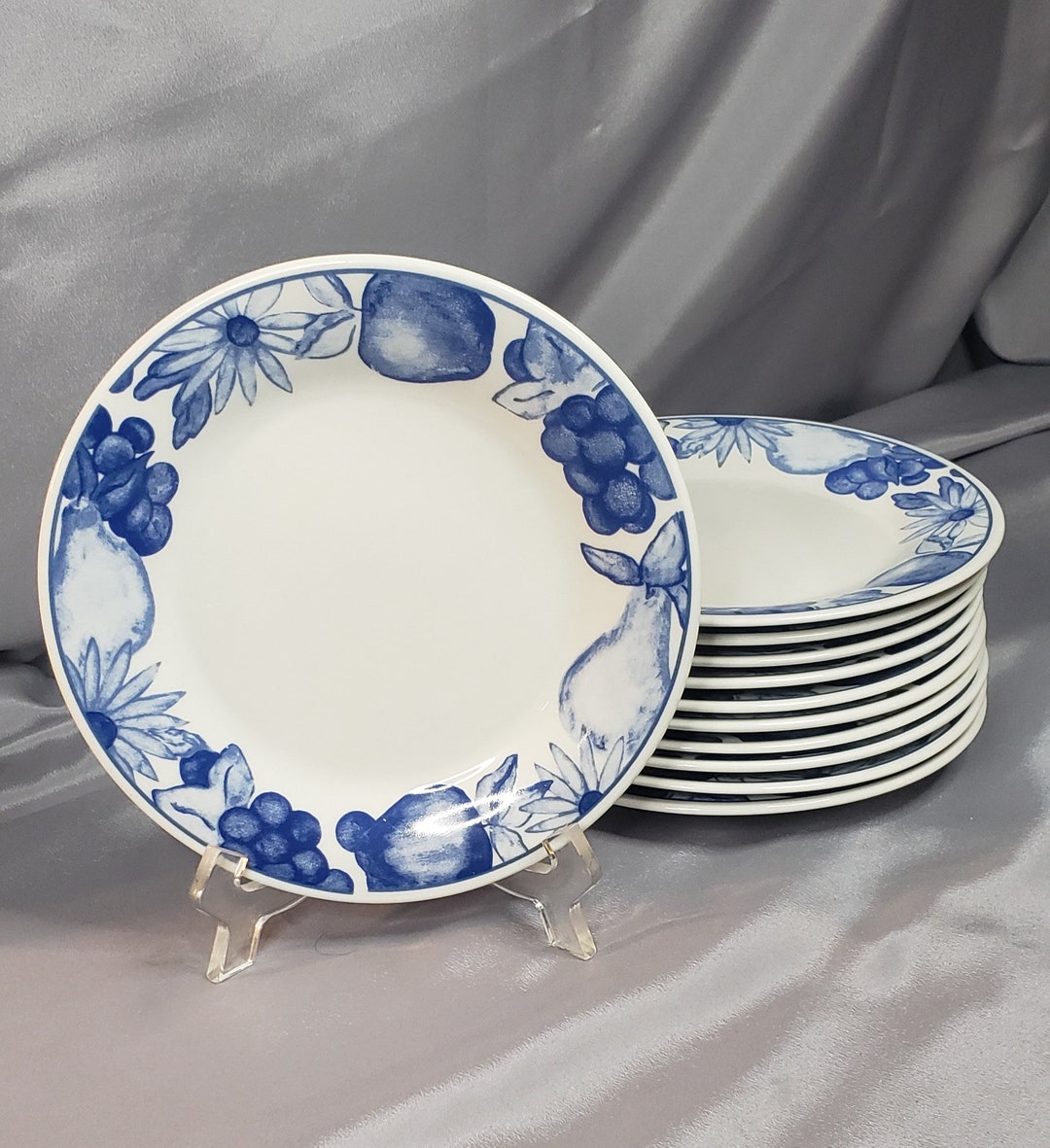 Oneida- "fruit on Canvas" - Set of 4 Dessert Plate 7" - Etsy