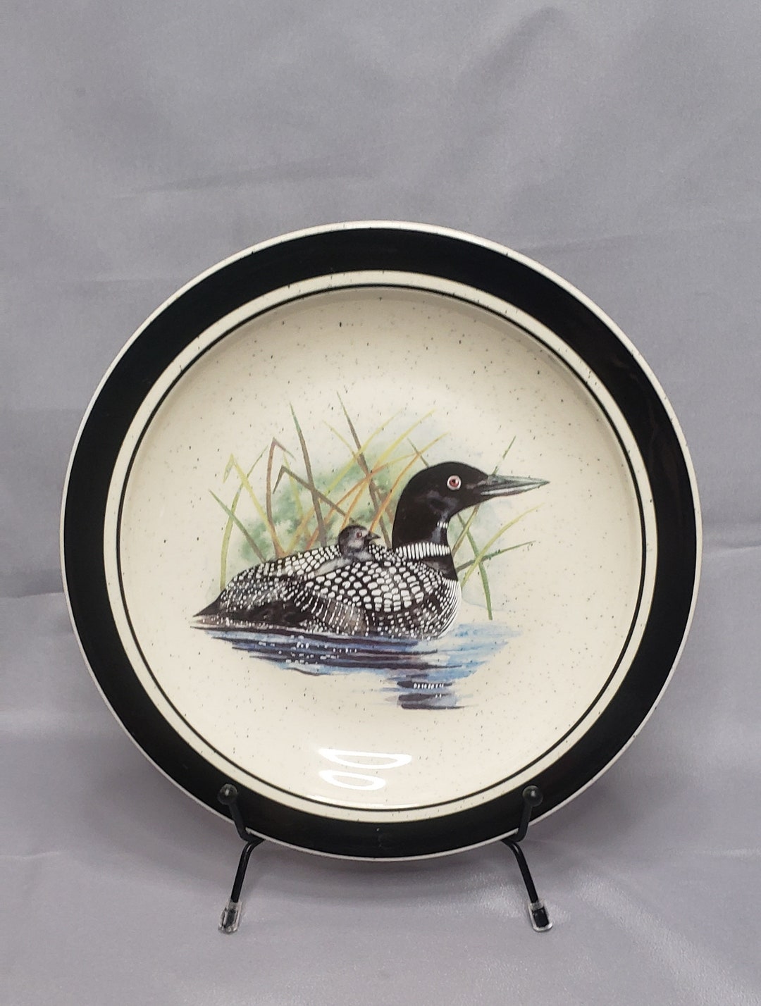 Folkcraft loon Lake Set of 4 Salad Plates 8 1/2 - Etsy