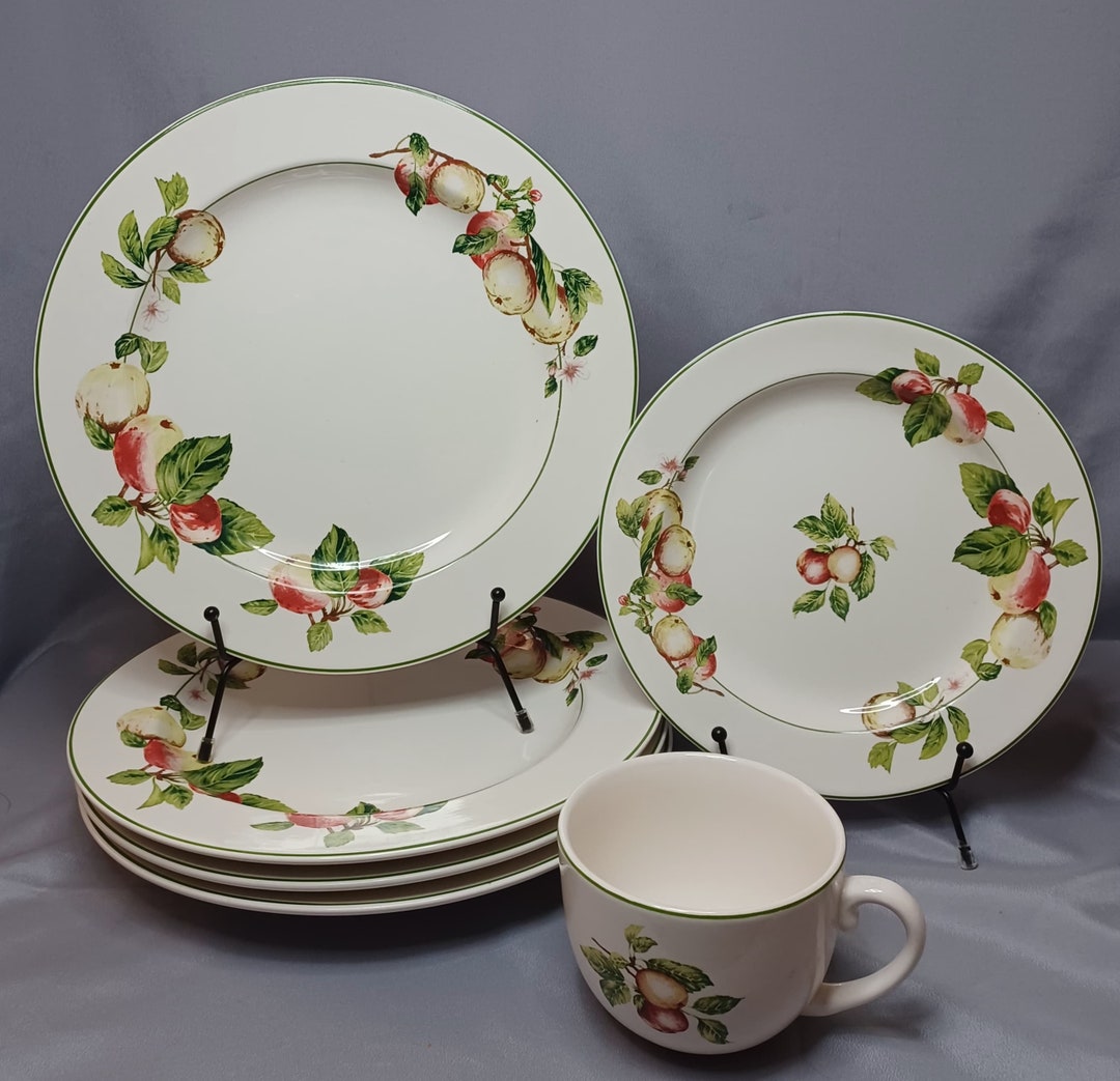 Martha Stewart apples 6 Piece Dinnerware Set - Etsy
