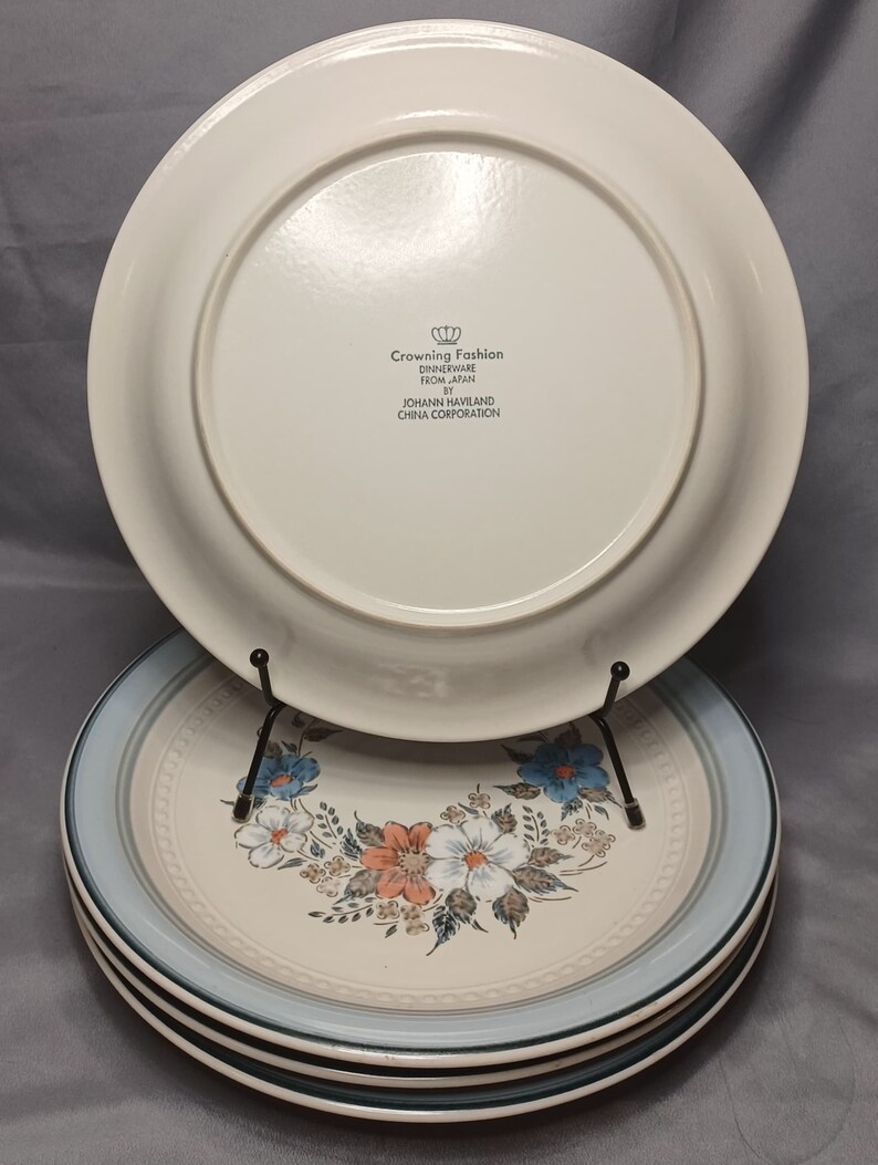 Vintage Johann Haviland - "crowning Fashion" - Set of 4 Dinner Plates ...