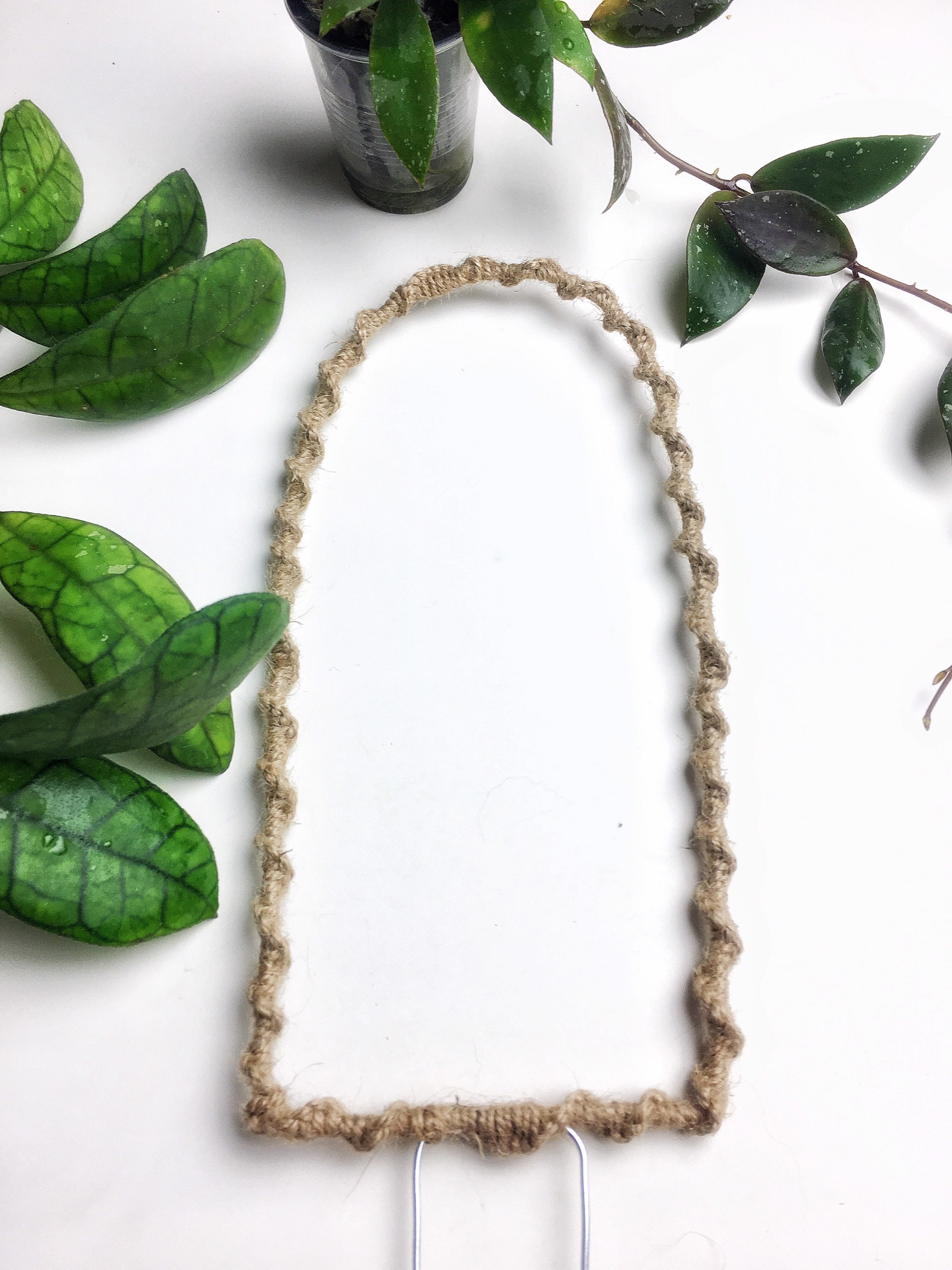 Macrame Jute-wrapped Tall Oblong Trellis for Hoya - Etsy Canada