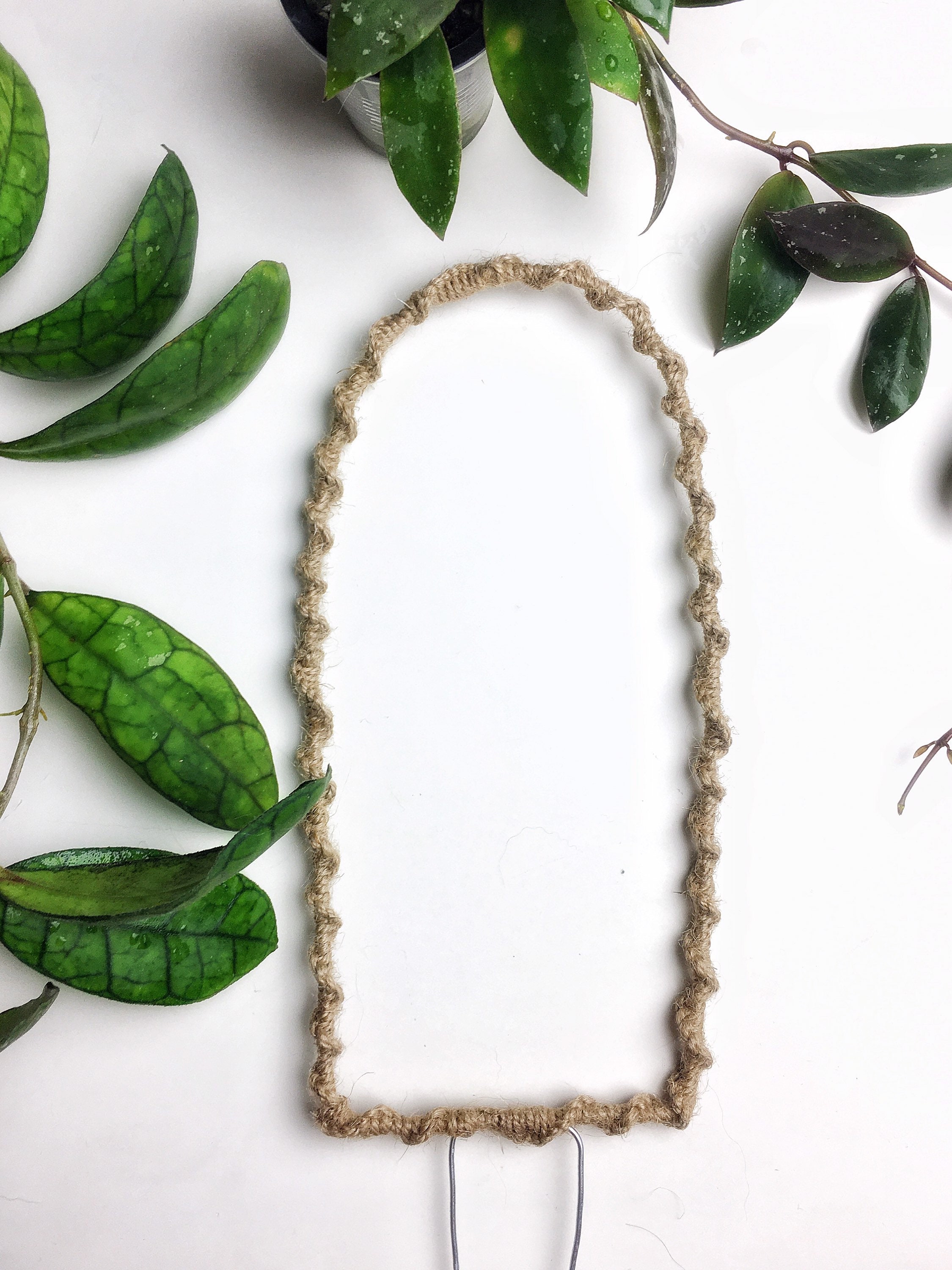 Macrame Jute-wrapped Tall Oblong Trellis for Hoya - Etsy Canada