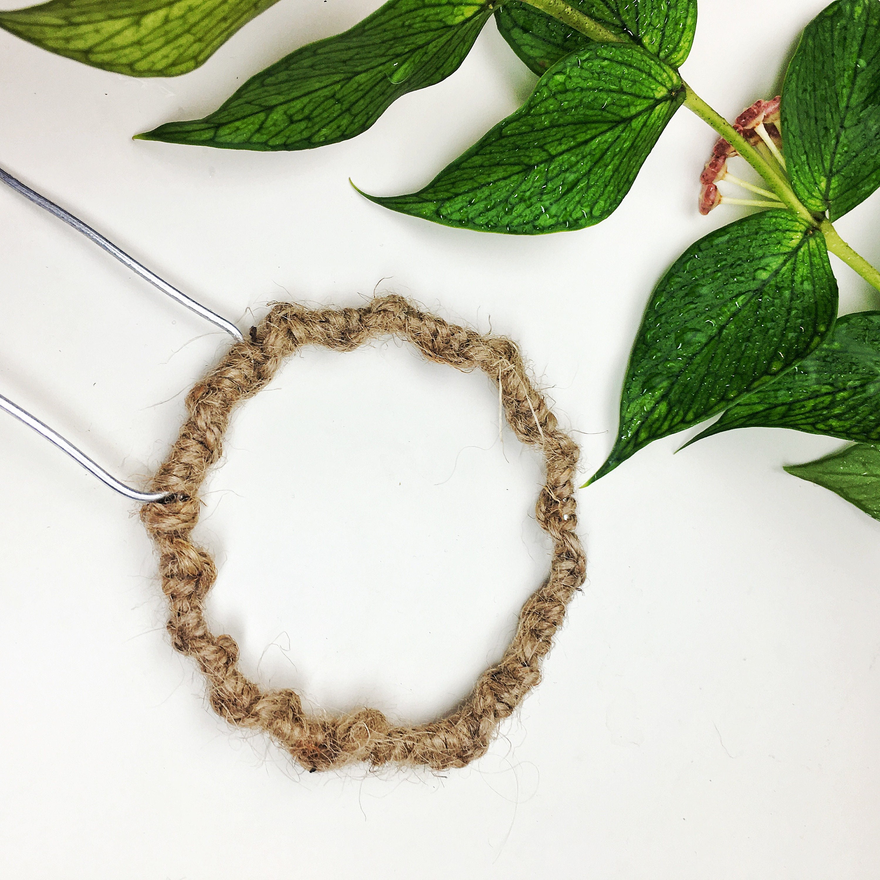 Macrame Jute-wrapped Hoop Trellis for Hoya - Etsy Canada