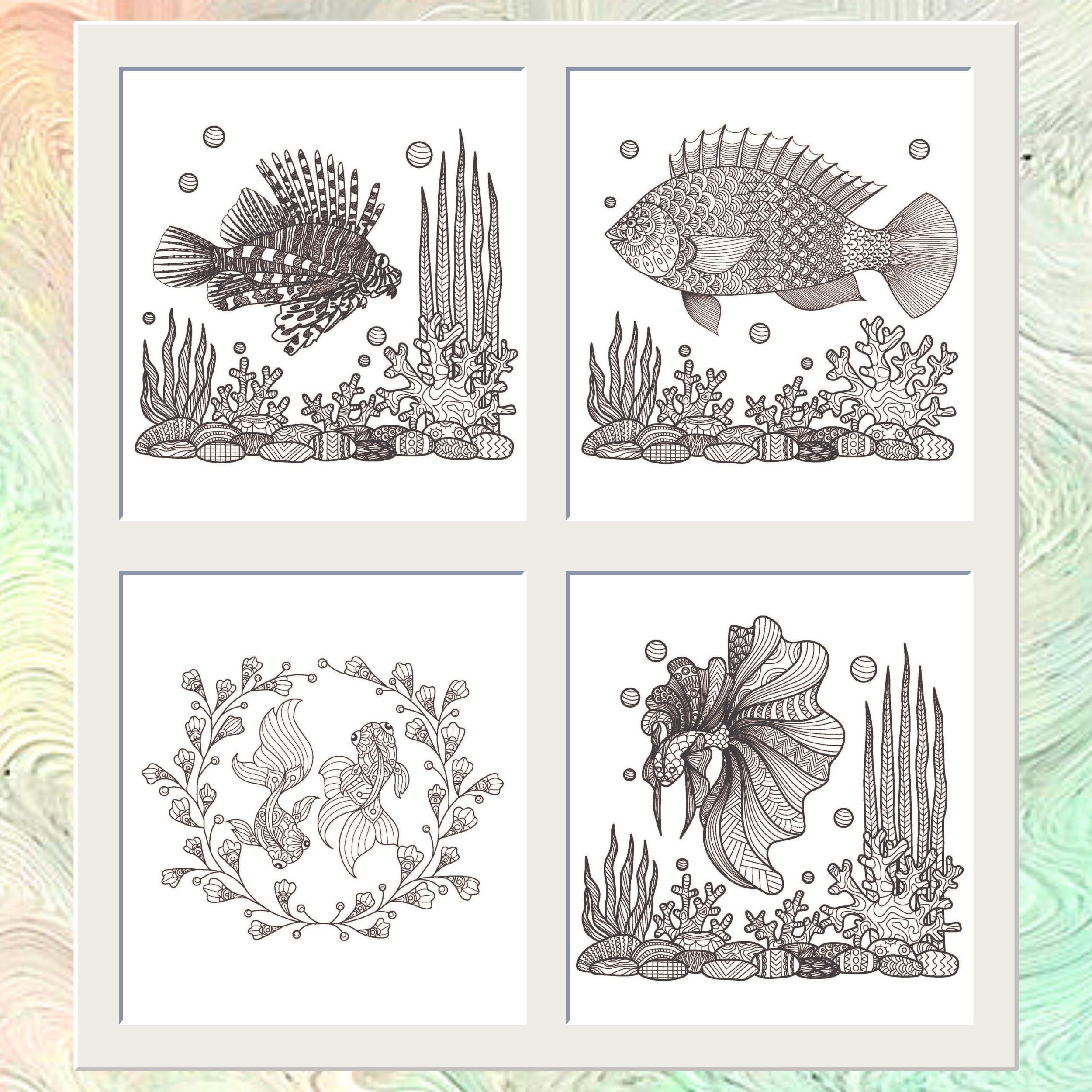 28 Fish Coloring Book Pages | Koi Carp | for Adults and Kids | PDF File ...