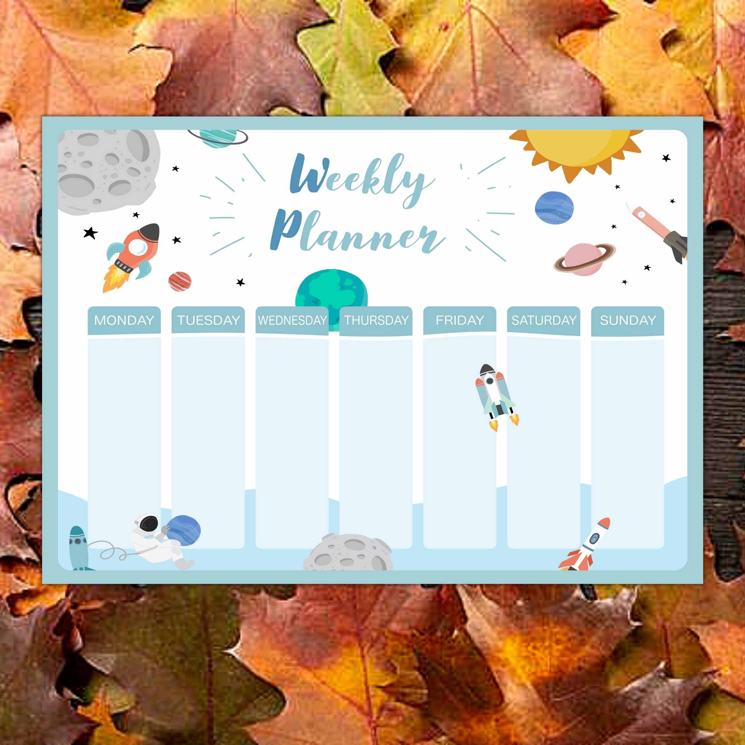 Printable School Weekly Planner and to Do List | Space Lover Design ...