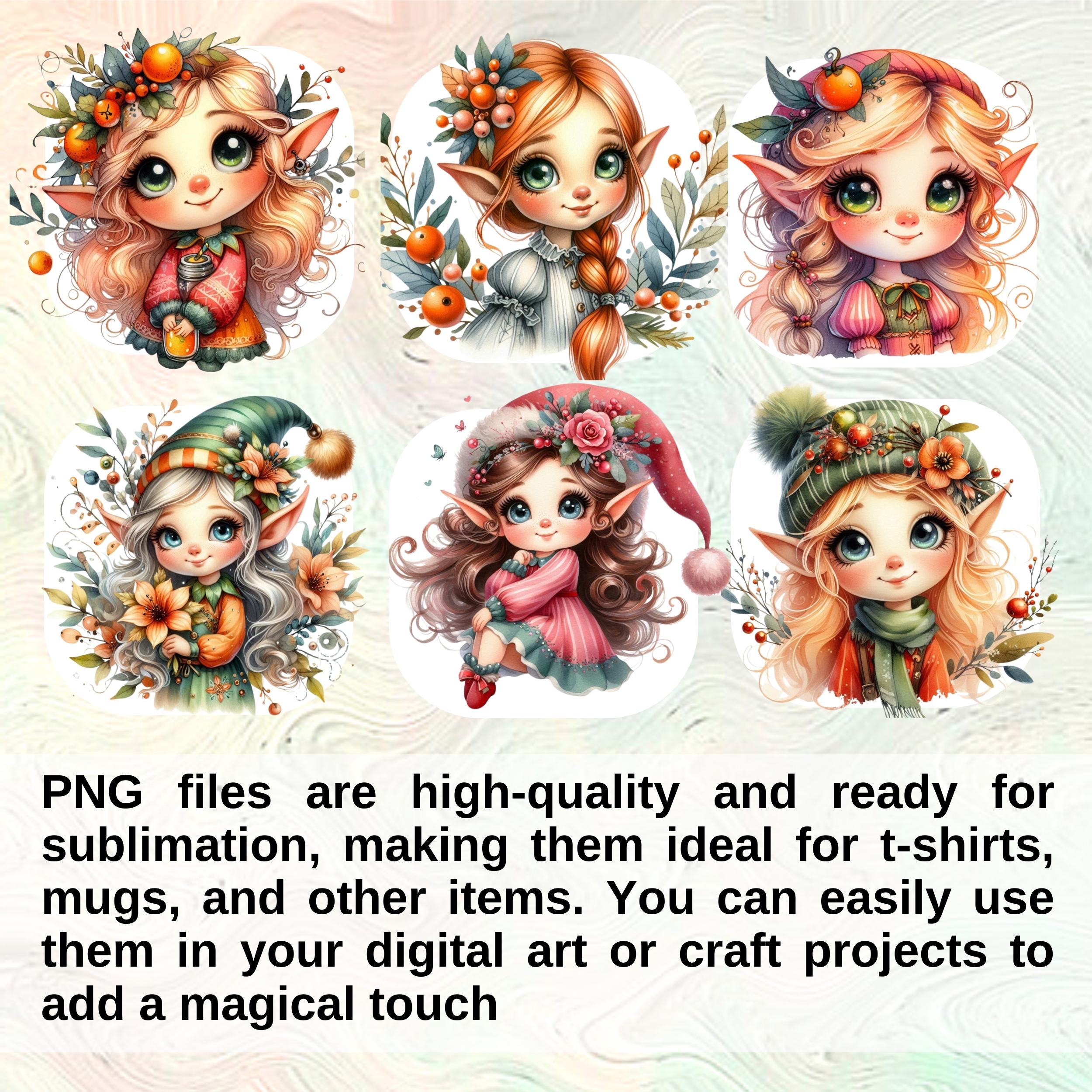 Fairy Elves PNG Files | 3d Clipart | Fantasy Elf for Sublimation Design ...