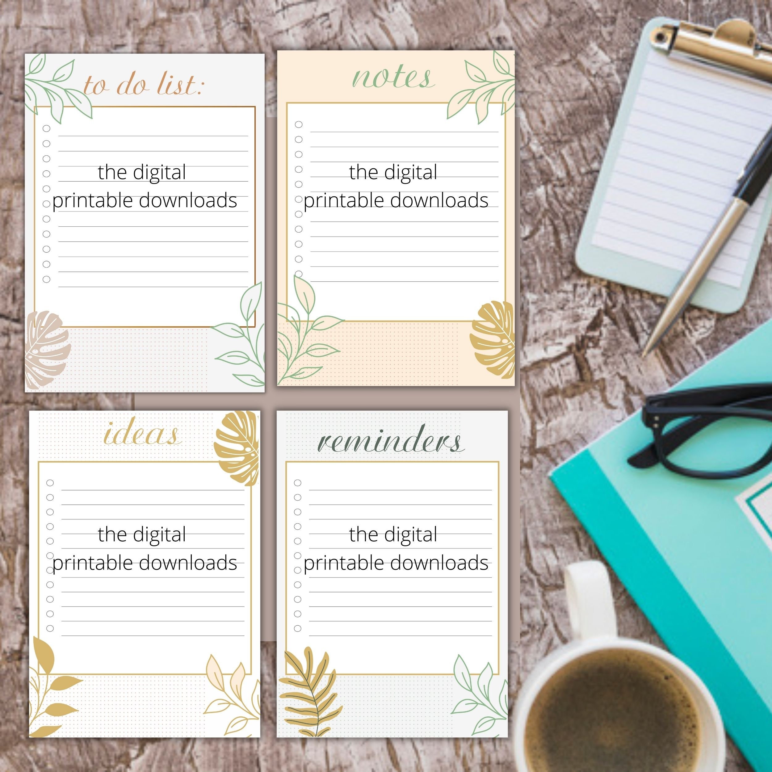 Printable Weekly Planner, to Do List / Ideas / Notes / Reminders ...