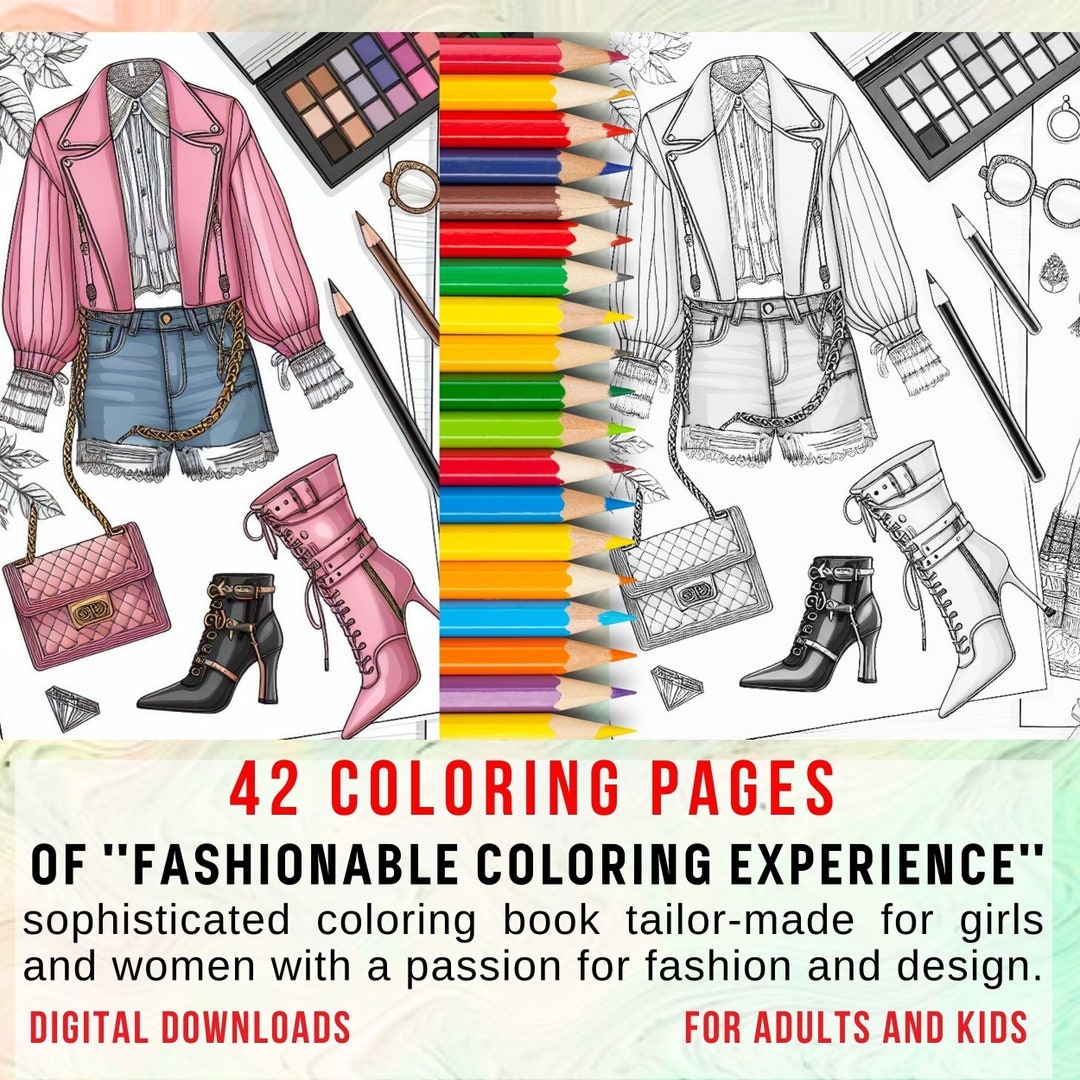 Coloring Book Pages Fashion, Design, Style, Beauty, Sewing, Dresses for ...