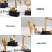 3 Pcs Music Note Figurines, Gold Sculpture Musical Note Resin Statue ...