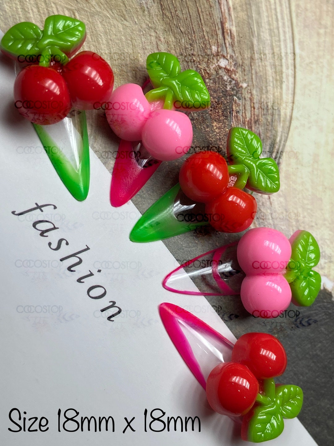 Kawaii Cherry 3D Nail Charms DIY Crafts - Etsy