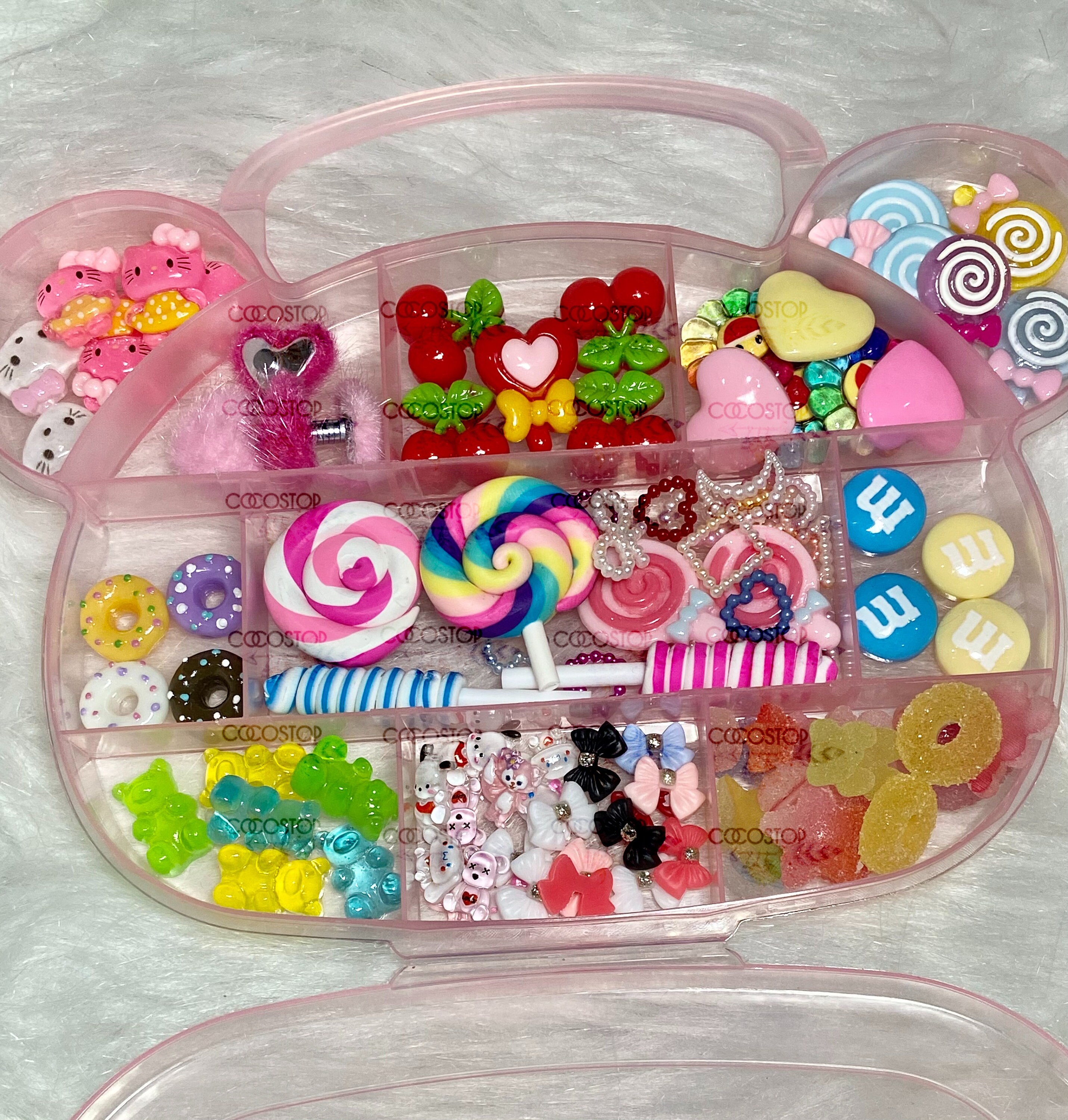 100 Pieces Kawaii Nail Box 3D Nail Charms for Nail Art - Etsy