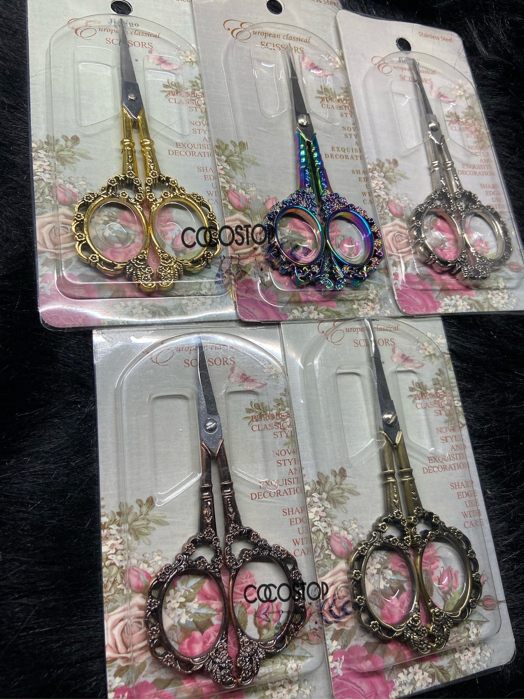 Stainless Steel Nail Scissors, Sharp Tip, Ornate Handle - Etsy