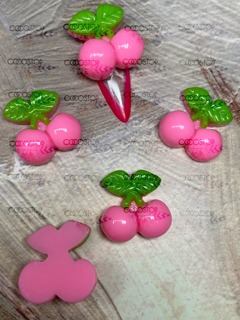 Kawaii Cherry 3D Nail Charms DIY Crafts - Etsy