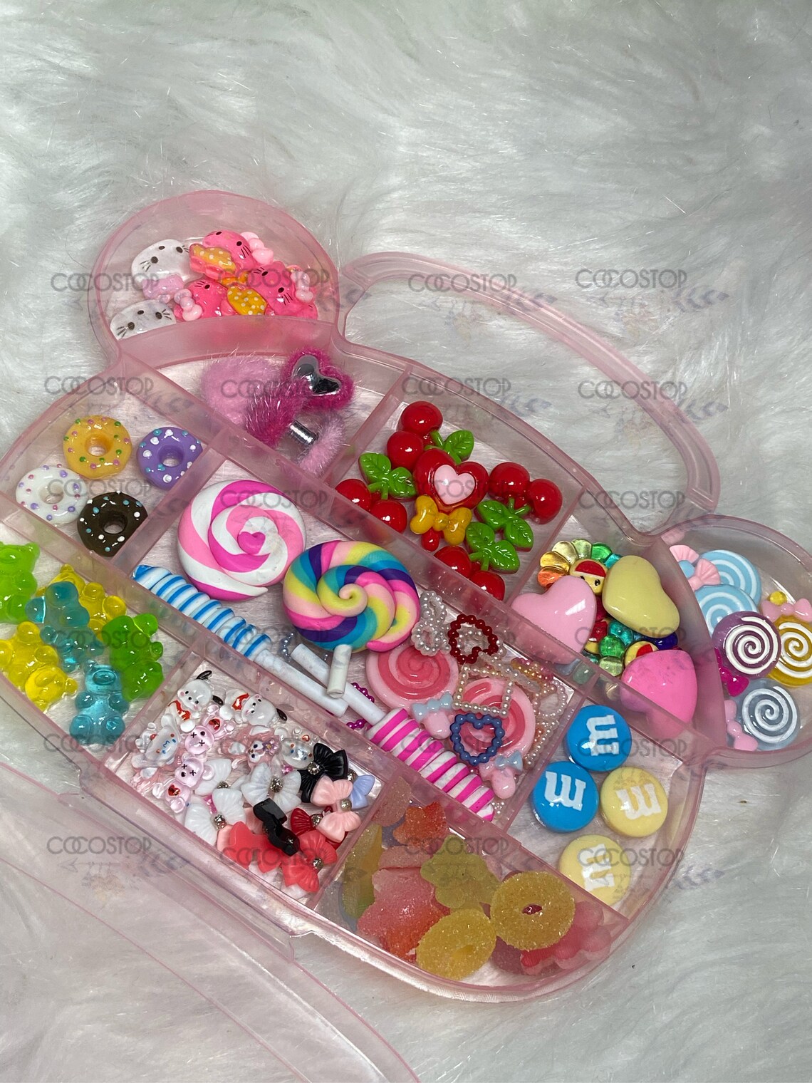 100 Pieces Kawaii Nail Box 3D Nail Charms for Nail Art - Etsy