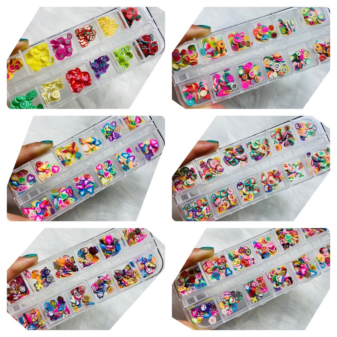 Fimo de animales/fimo de corazón/fimo de frutas/Fimo navideño rebanadas ...