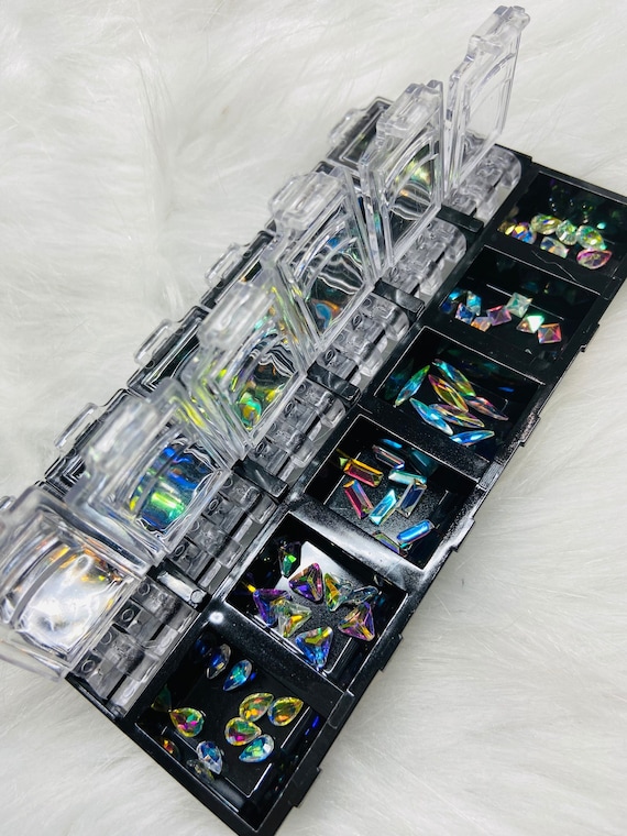 12grids/box AB Transparent Color Nail Art Decoration Random - Etsy