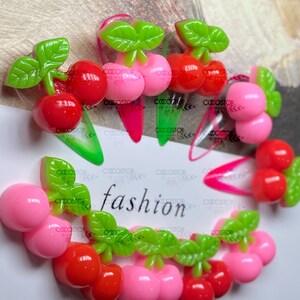 Kawaii Cherry 3D Nail Charms DIY Crafts - Etsy