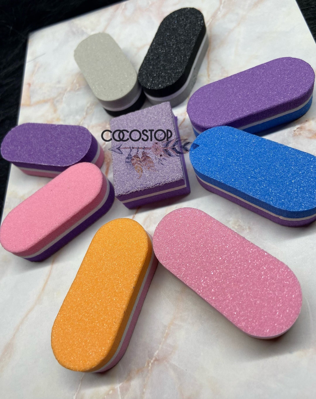 10 Pieces Mini Nail Buffers/ Nail Sanding Buffer / Nail File Block ...