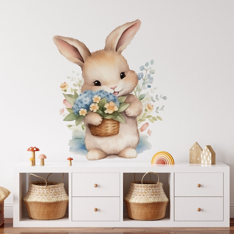 Bunny Wall Decal - Etsy