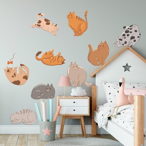 Cats Wall Decals – Neutral Nursery, Removable Kids Room Decor - Etsy