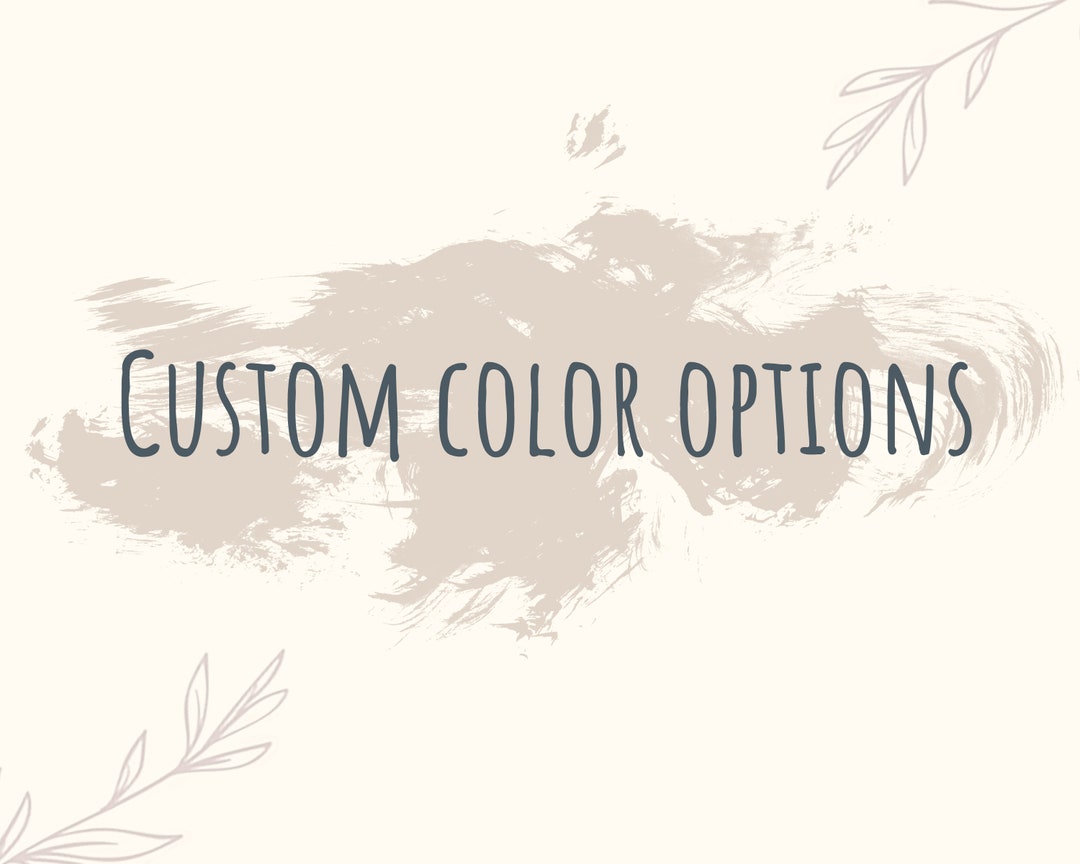 Custom Options, Color Design - Etsy