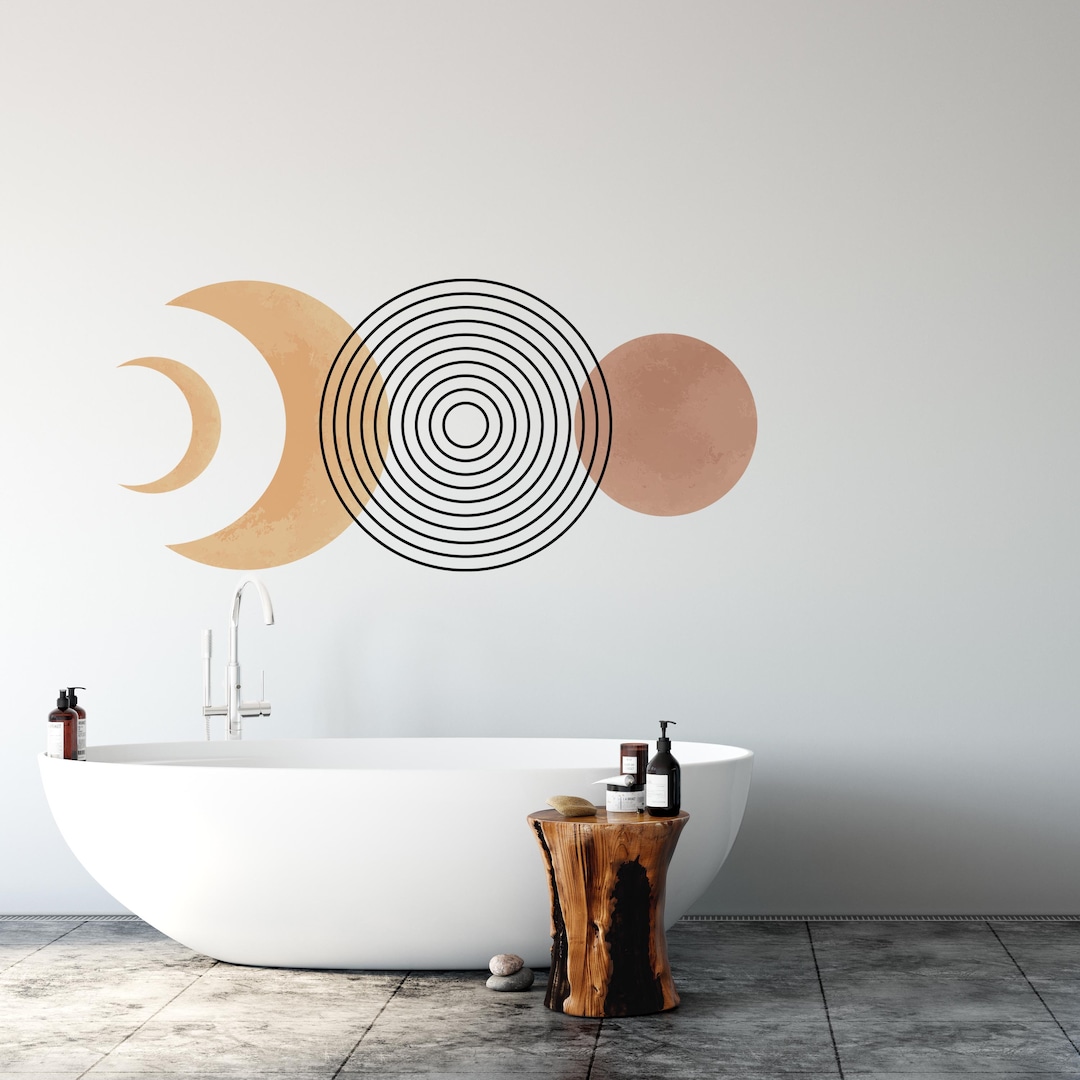 Circle Wall Decals - Geometric Wall Stickers, Boho Nursery Decor ...